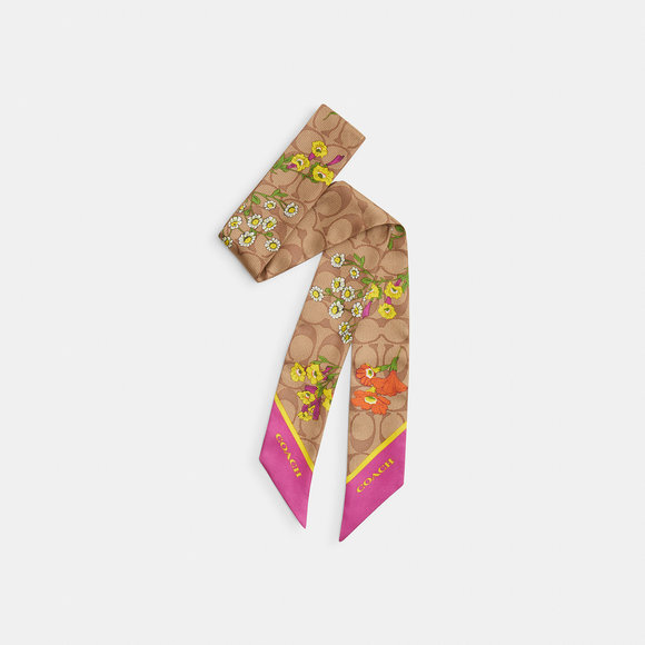 Coach | Accessories | Nwt Coach Outlet Signature Floral Print Silk ...